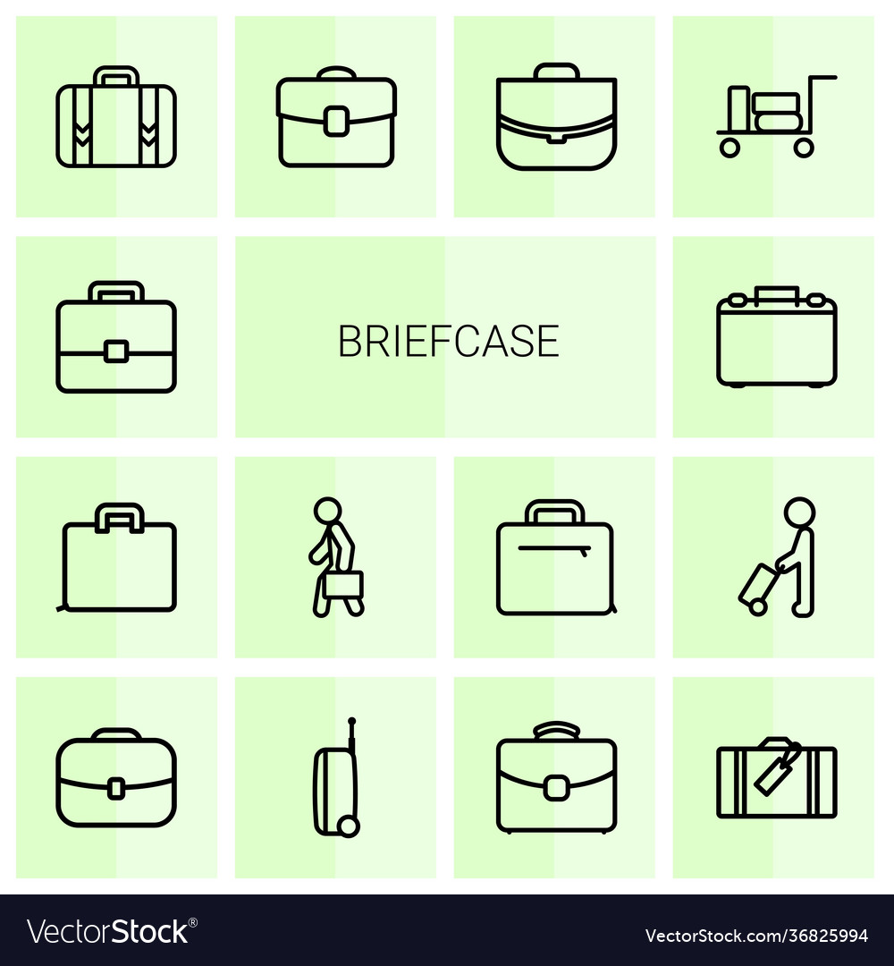 Briefcase icons Royalty Free Vector Image - VectorStock