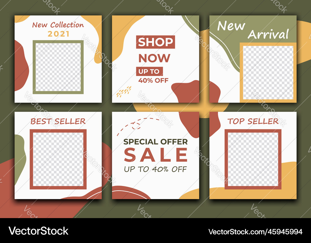 Creative cover design for social media feeds Vector Image
