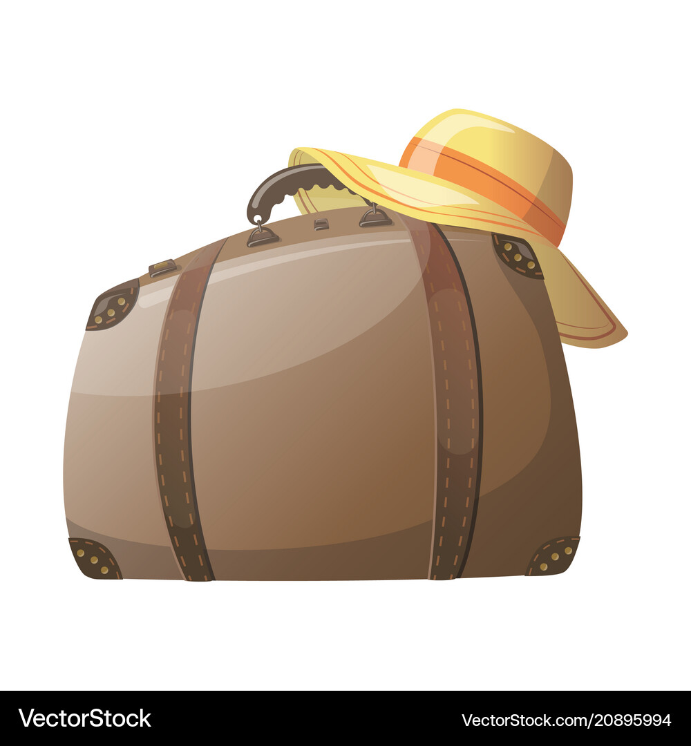 Cute Cartoon Suitcase Royalty Free Vector Image