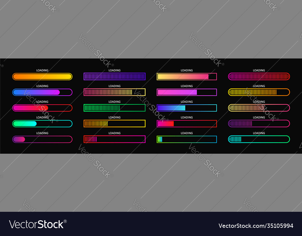 Progress Load Bar Indicator Status Download Vector Image
