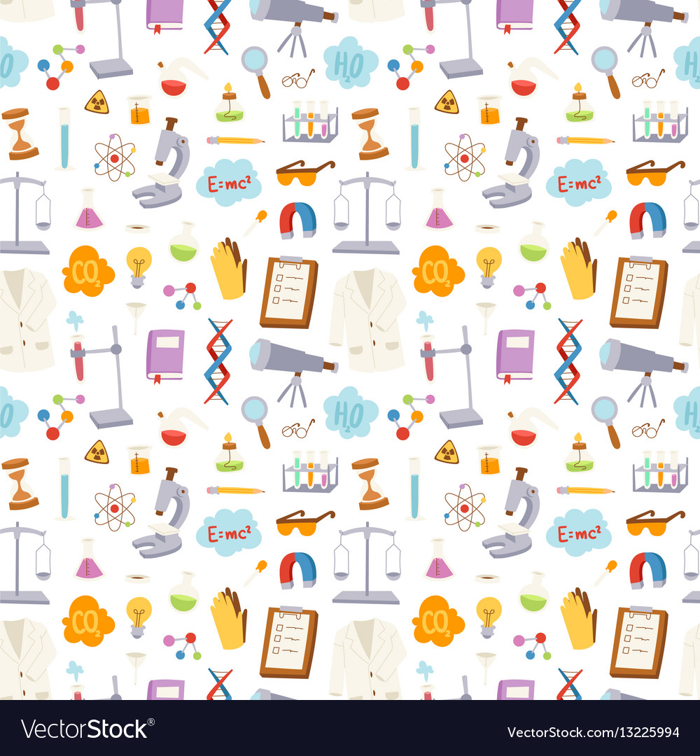 Science Seamless Pattern Royalty Free Vector Image
