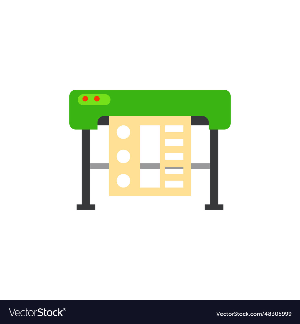 Cutting plotter printer icon Royalty Free Vector Image