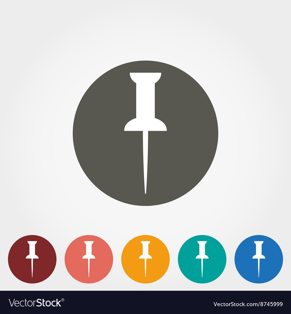 Pushpin icon Royalty Free Vector Image - VectorStock