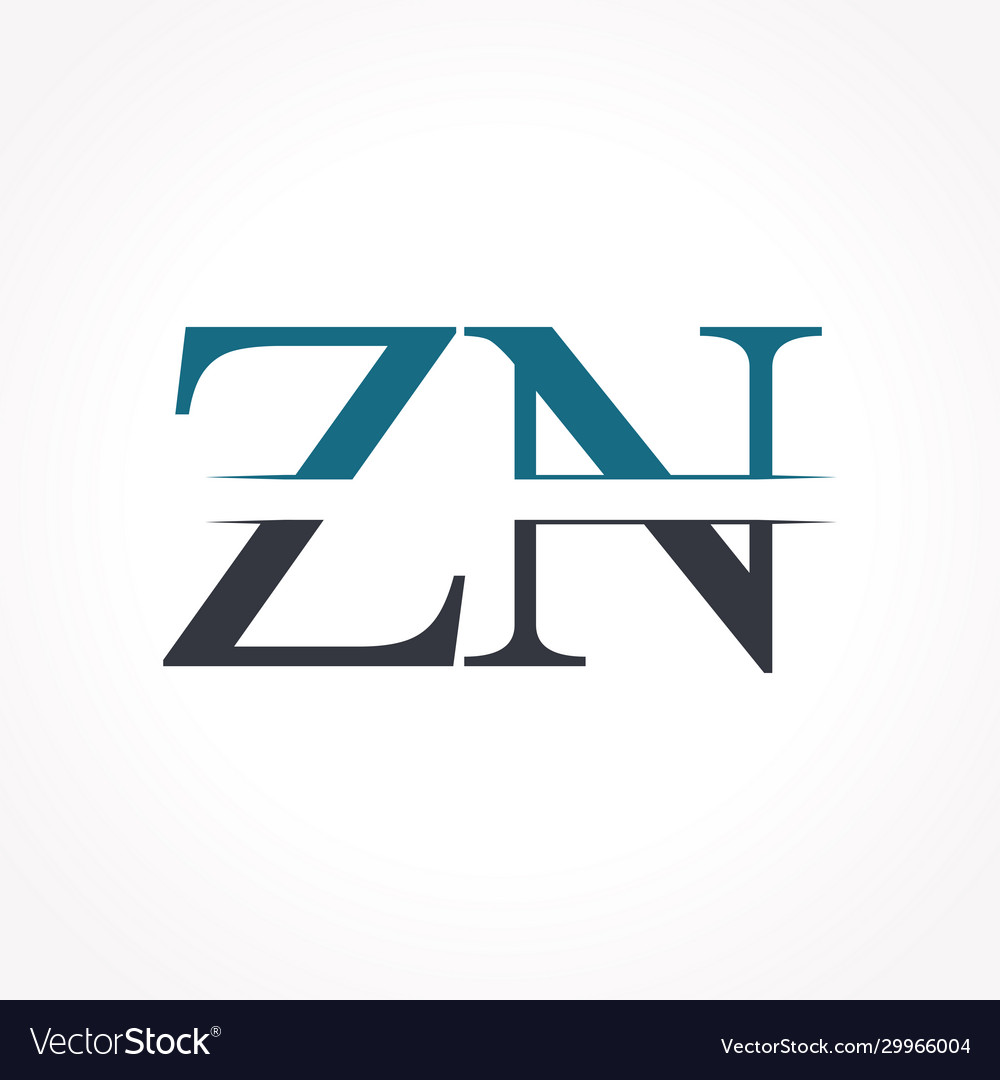 Initial zn logo design template creative letter Vector Image