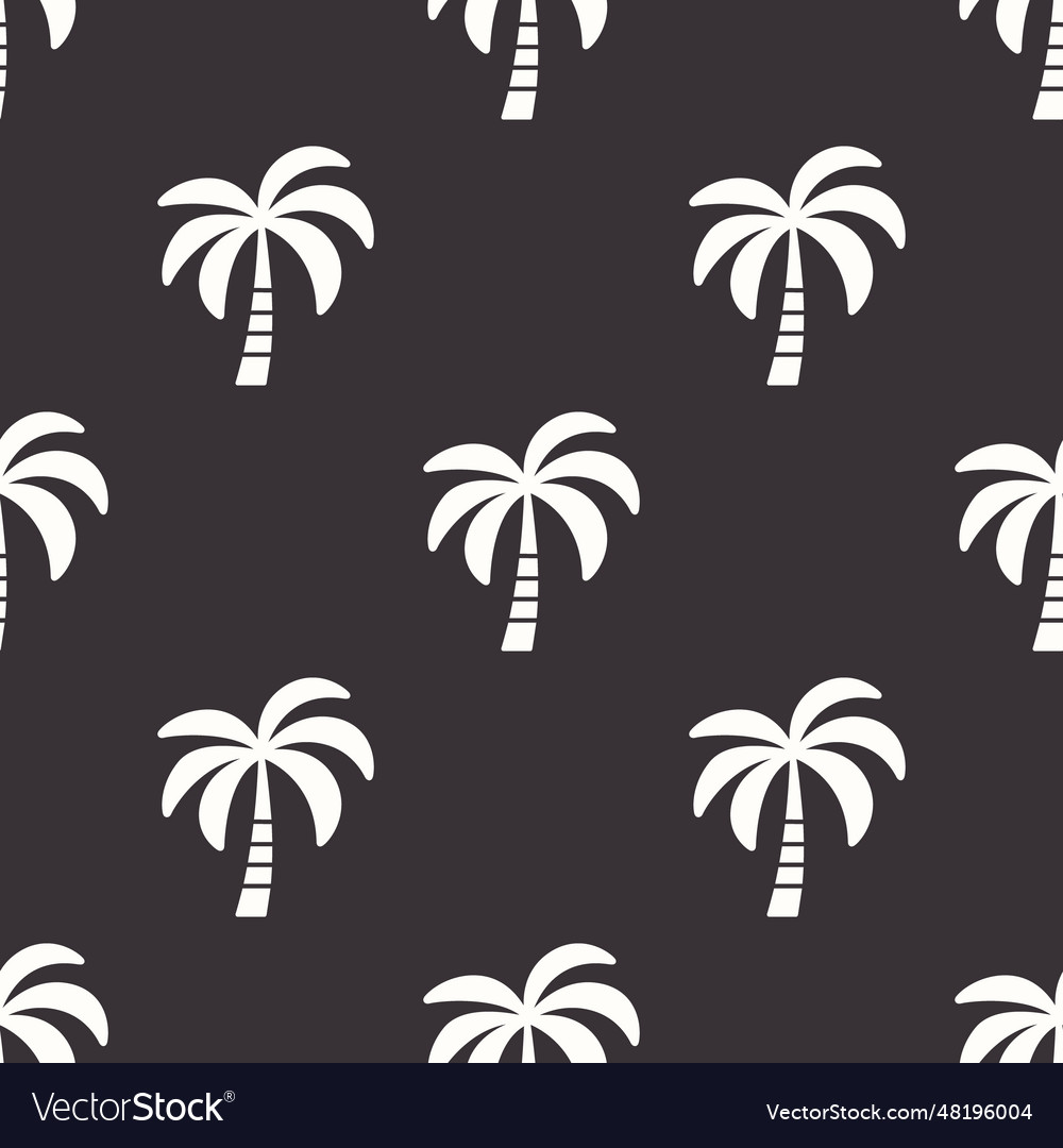 Seamless pattern with palm trees palm tree Vector Image