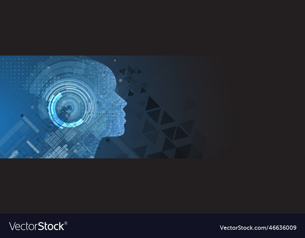 Artificial intelligence technology web background Vector Image