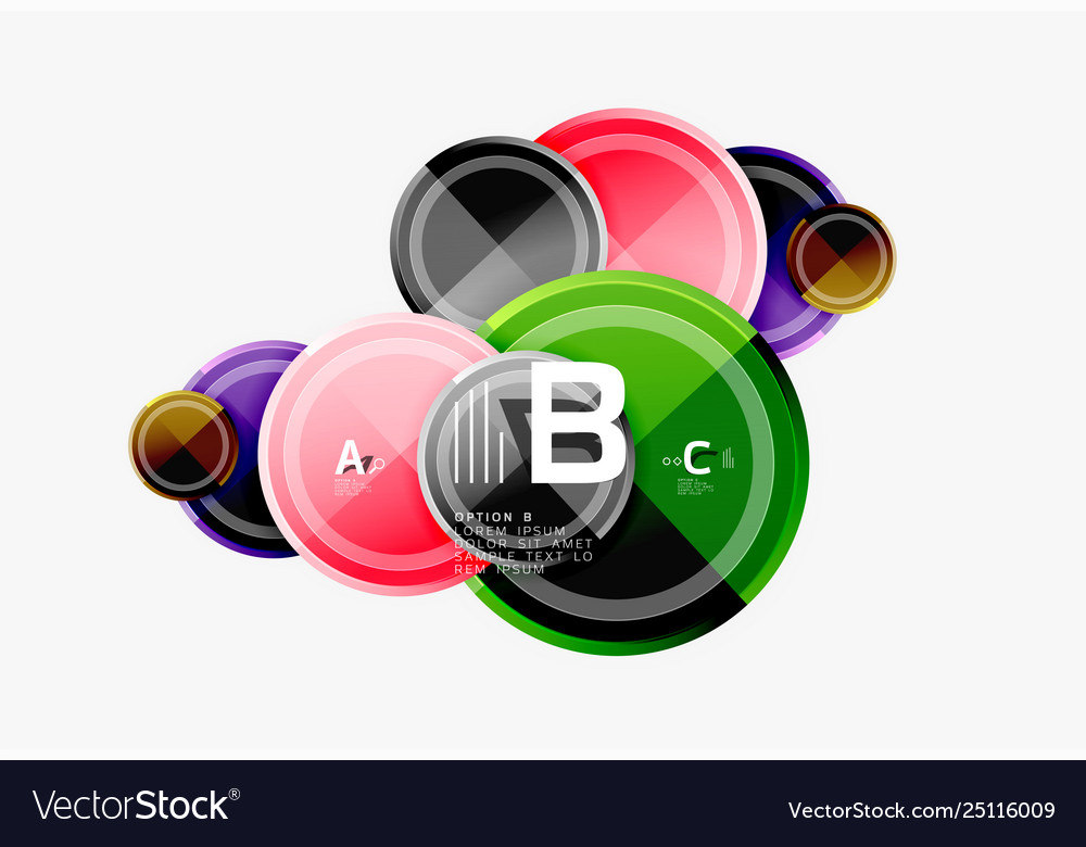 Circular pattern abstract circles composition Vector Image