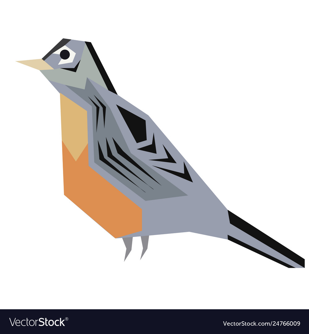 Forest bird flat Royalty Free Vector Image - VectorStock