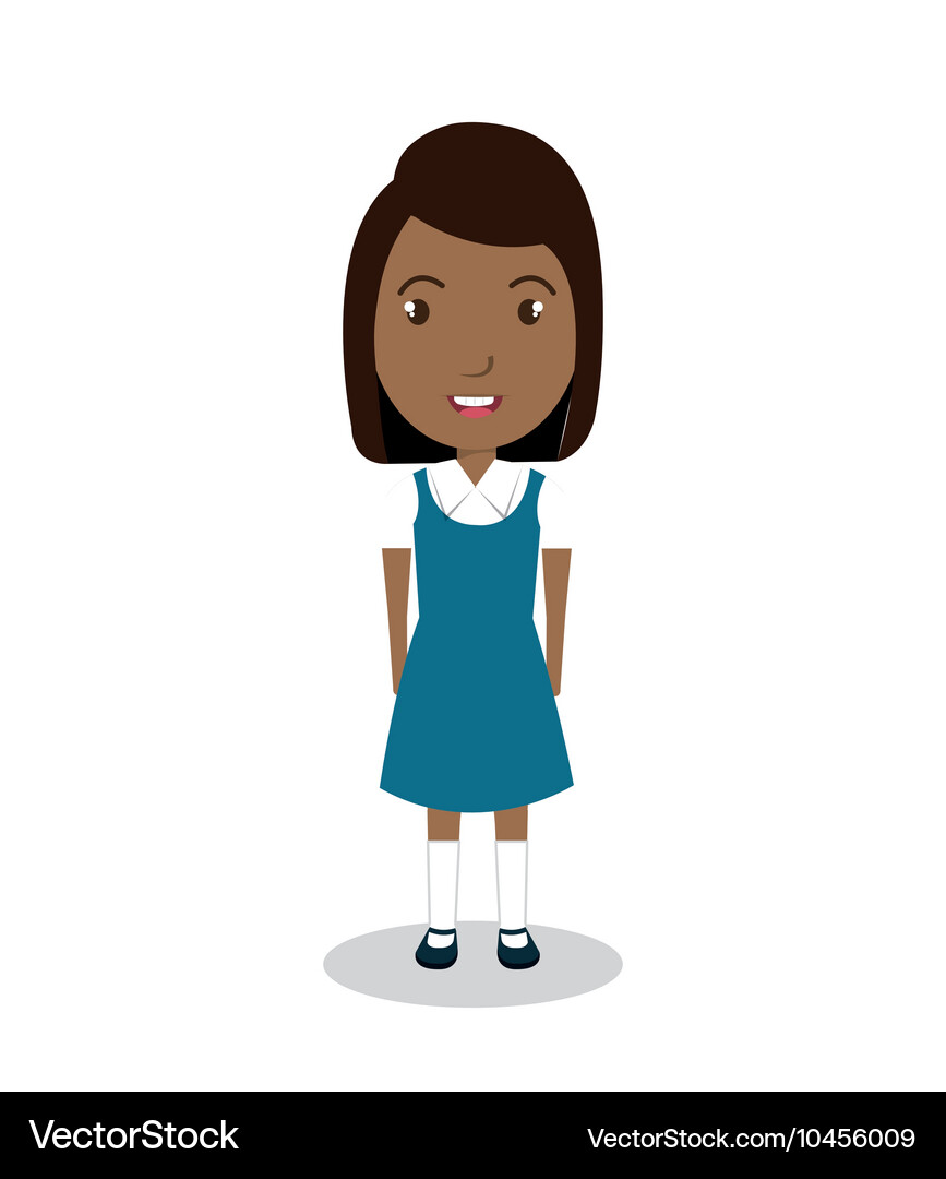 Girl student uniform icon Royalty Free Vector Image