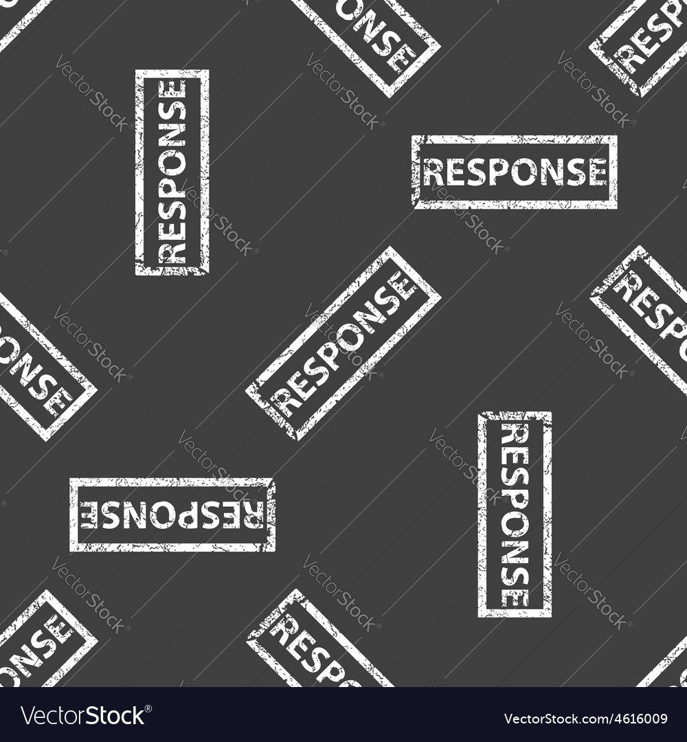 Rubber stamp response pattern Royalty Free Vector Image