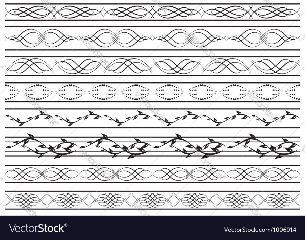 Borders elements for design Royalty Free Vector Image