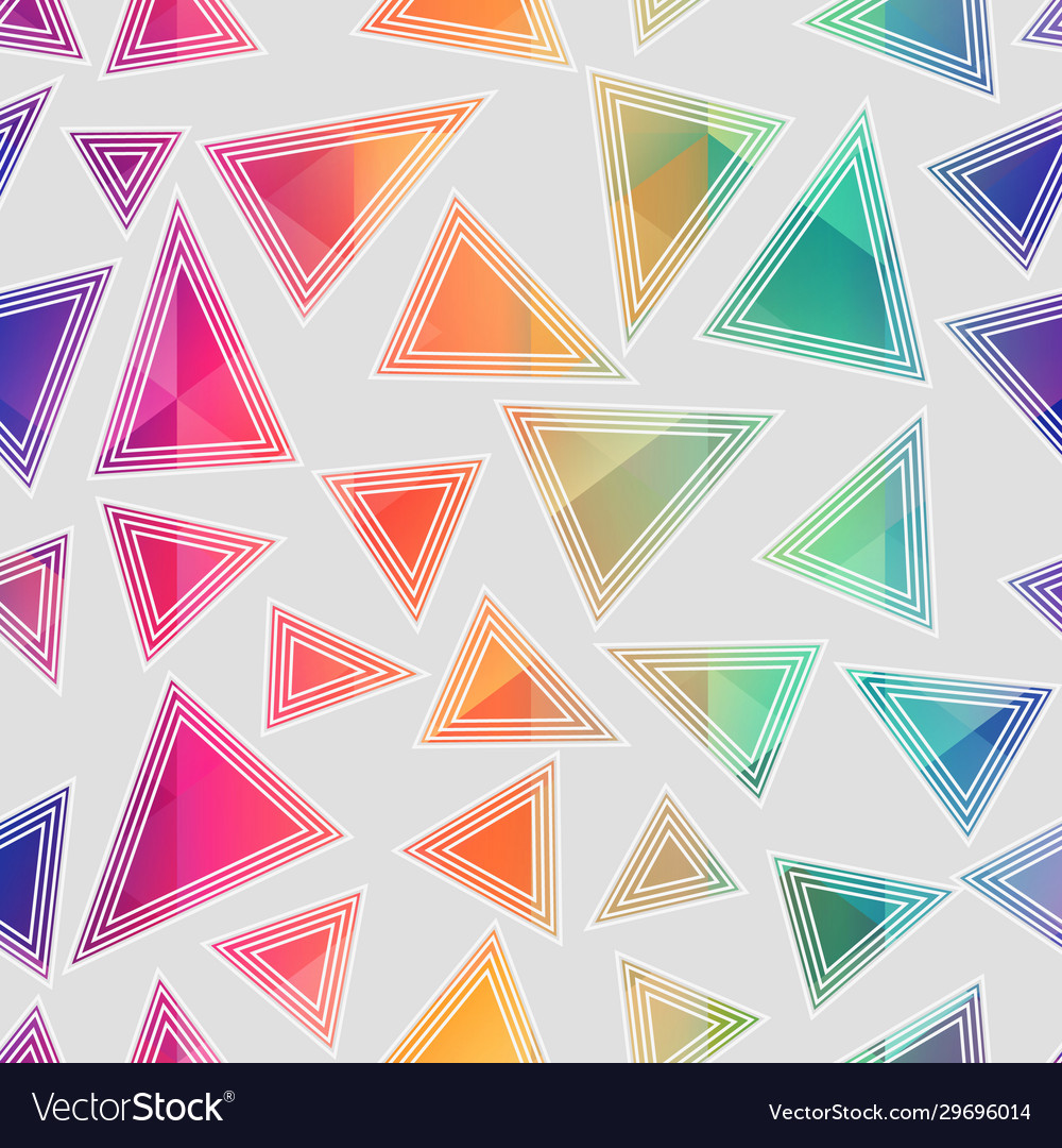 Rainbow color triangle pattern Royalty Free Vector Image Rainbow color triangle pattern Royalty Free Vector Image