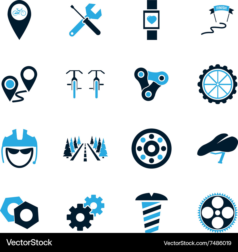 Bicycle icons set Royalty Free Vector Image - VectorStock
