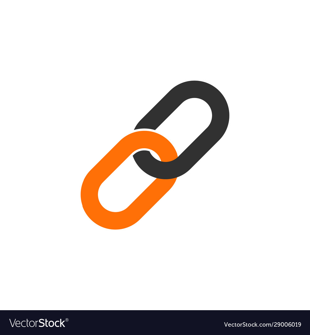 Link icon hyperlink chain symbol on white Vector Image
