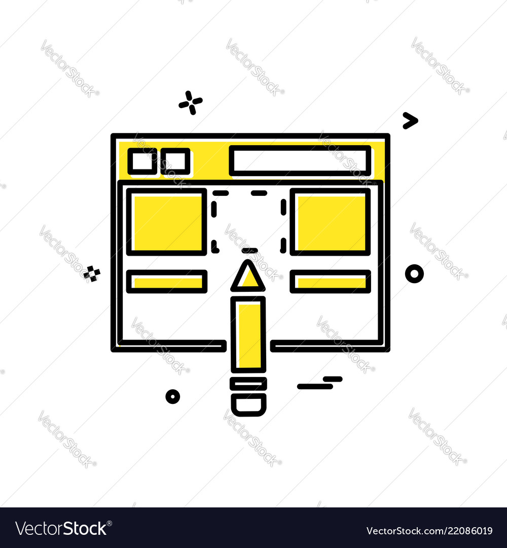 Web layout icon design Royalty Free Vector Image
