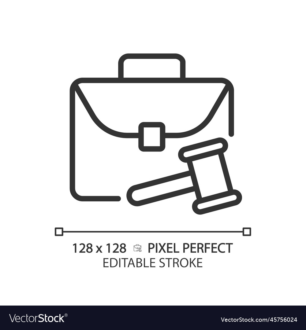 Labour law pixel perfect linear icon Royalty Free Vector Labour law pixel perfect linear icon Royalty Free Vector