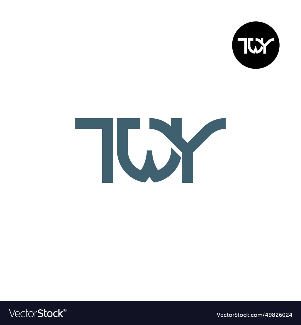 Letter Twy Monogram Logo Design Royalty Free Vector Image