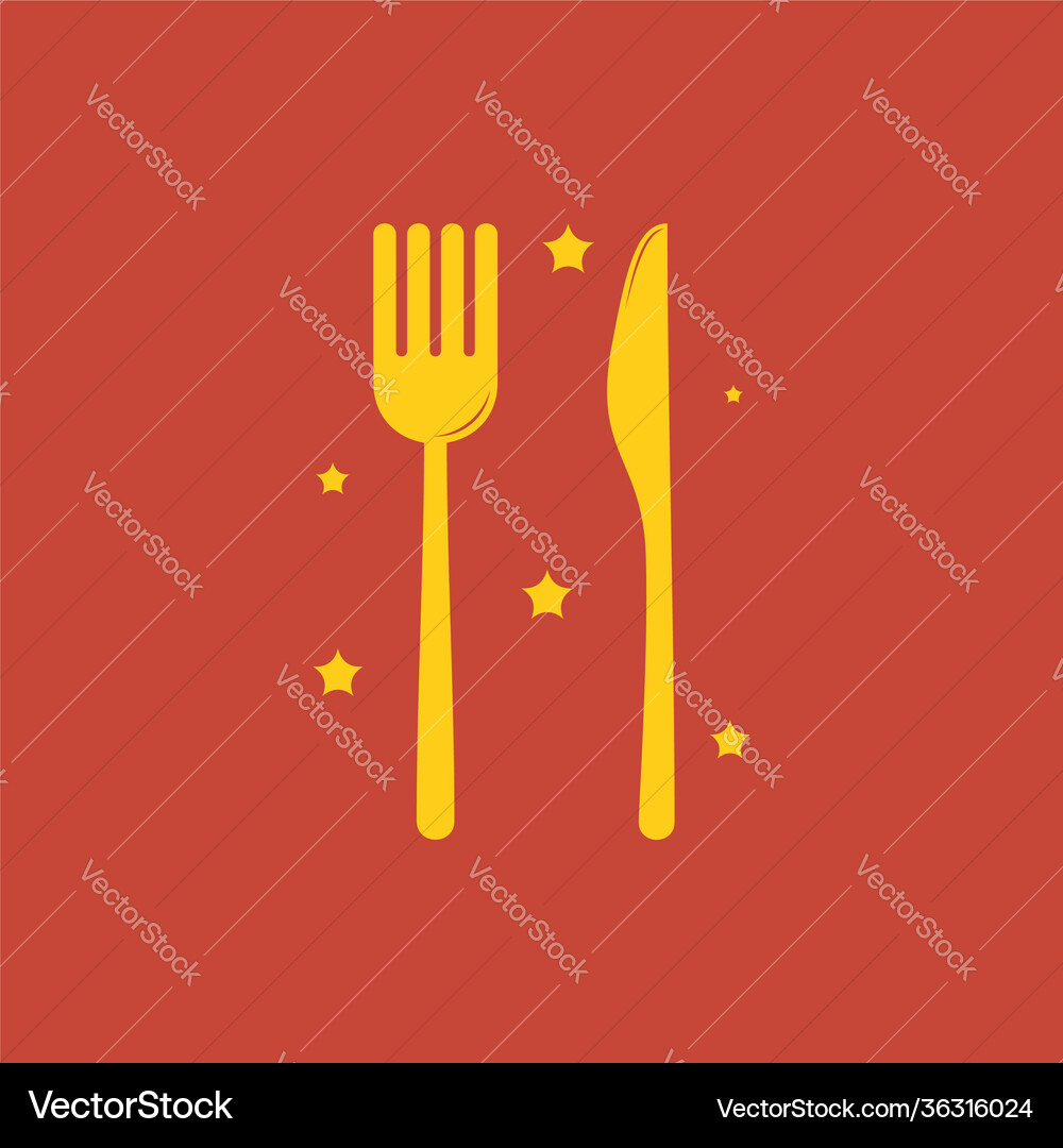 Simple food logo designs template restaurant Vector Image
