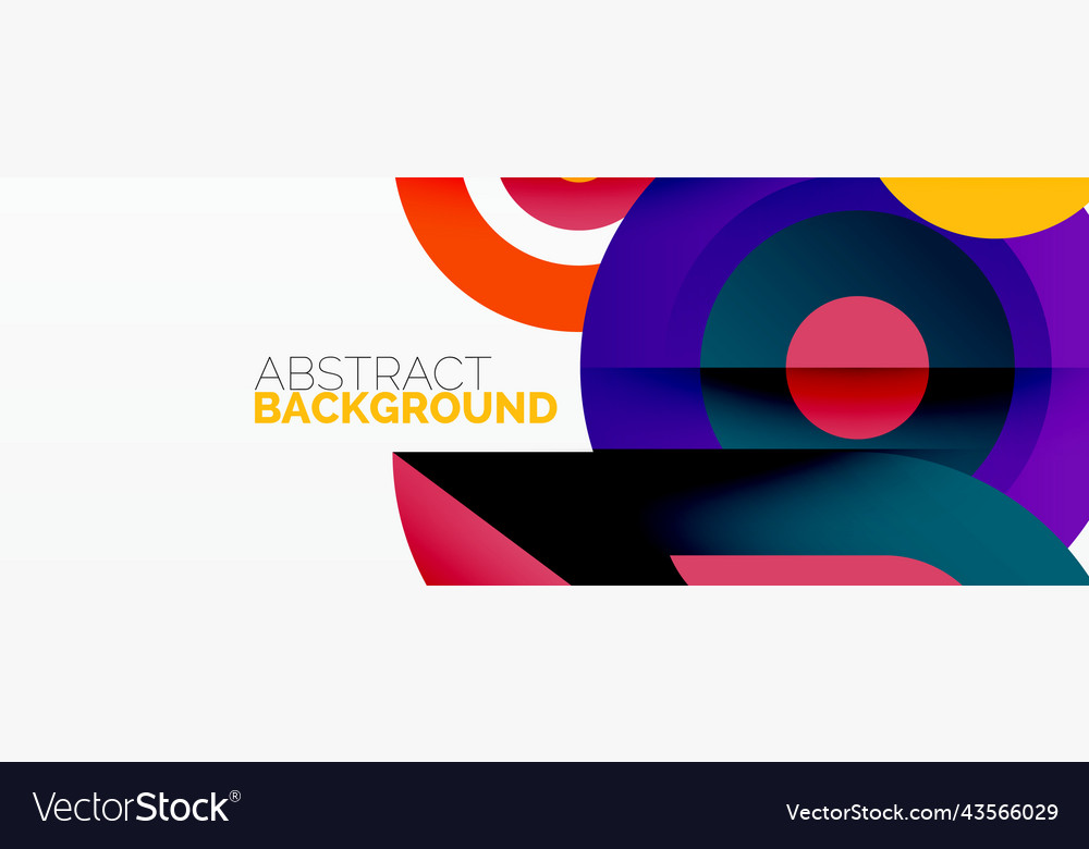 Abstract round shapes background minimalist Vector Image
