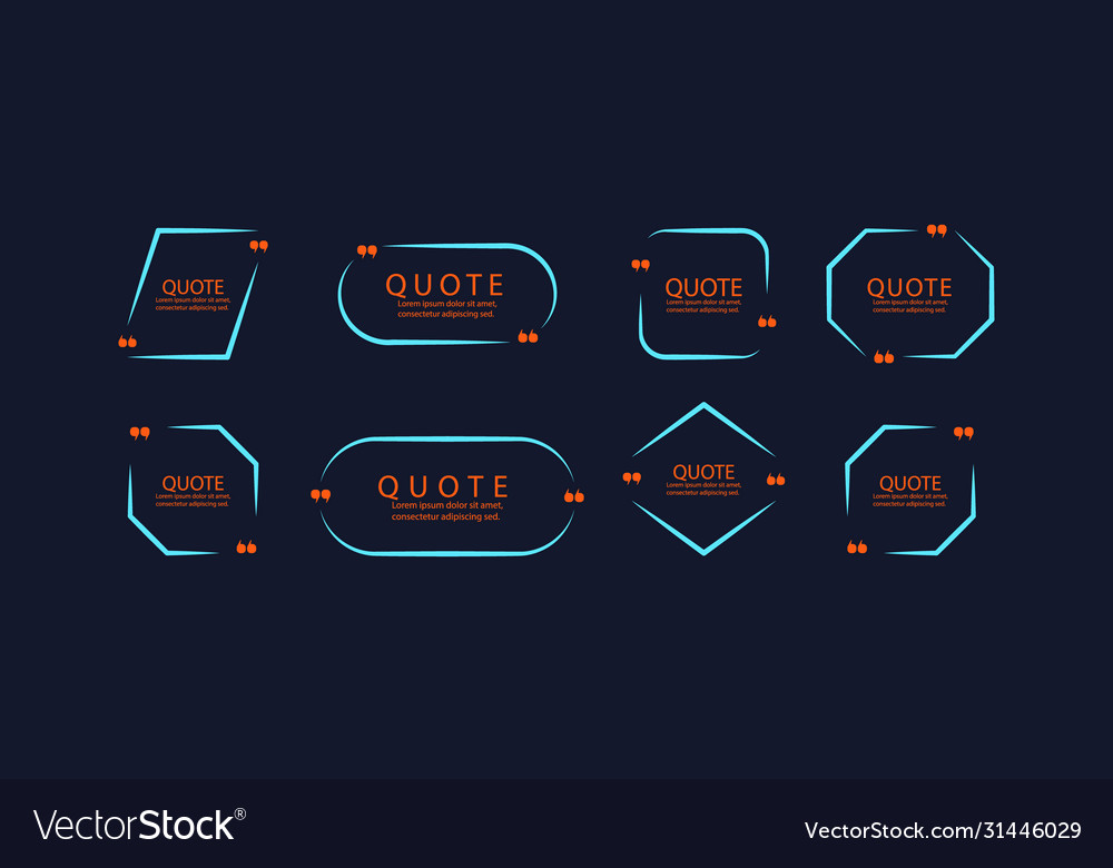 Quote box frame Royalty Free Vector Image - VectorStock
