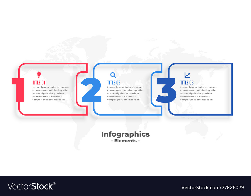 Three steps business infographics presentation Vector Image Three steps business infographics presentation Vector Image