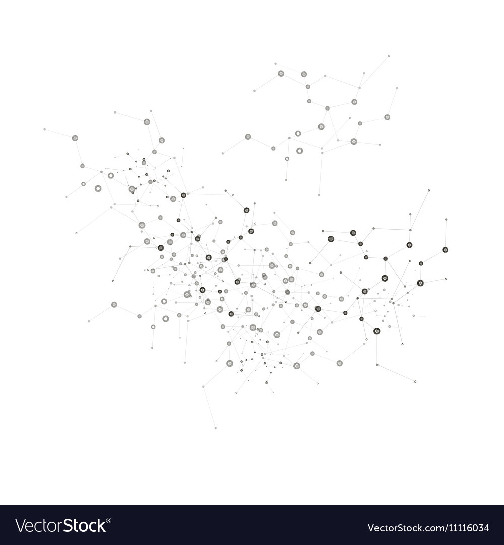 Abstract Connect Background With Dots And Lines Vector Image