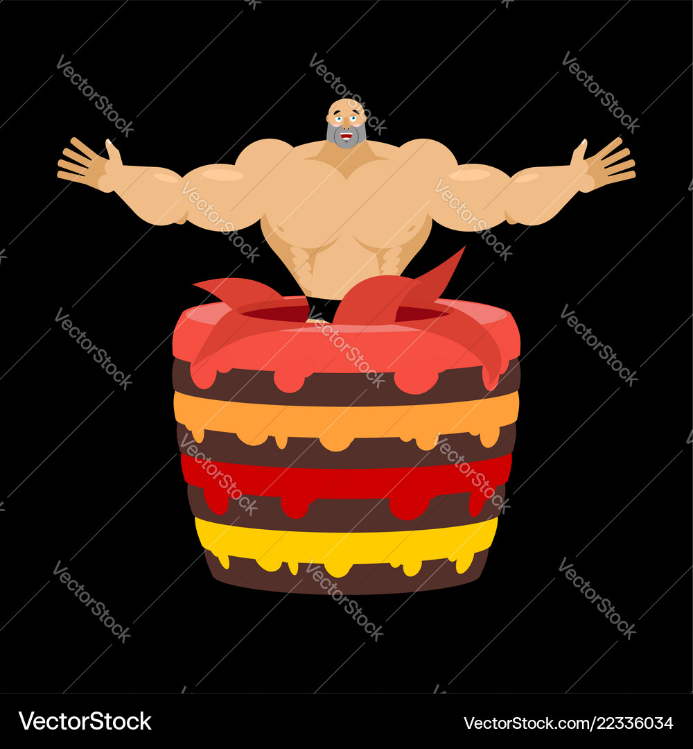 Stripper Cake Celebration Royalty Free Vector Image