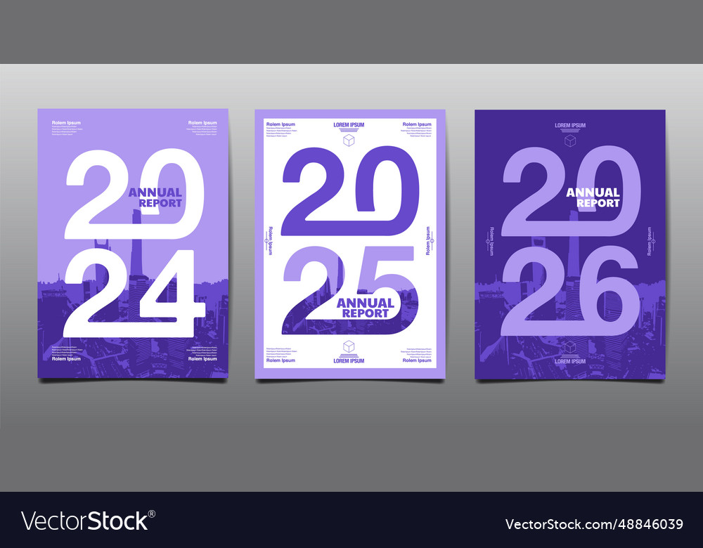 Annual report template layout design 2024 2025 Vector Image Annual report template layout design 2024 2025 Vector Image