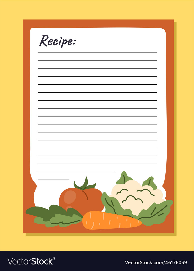 Cooking note concept Royalty Free Vector Image