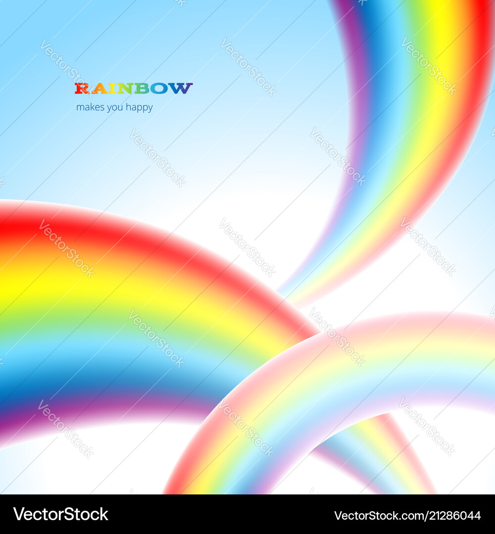 Rainbows in the sky Royalty Free Vector Image - VectorStock