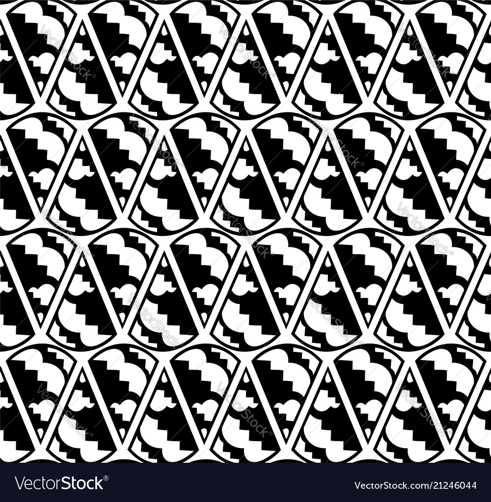 Seamless pattern black and white repeating Vector Image