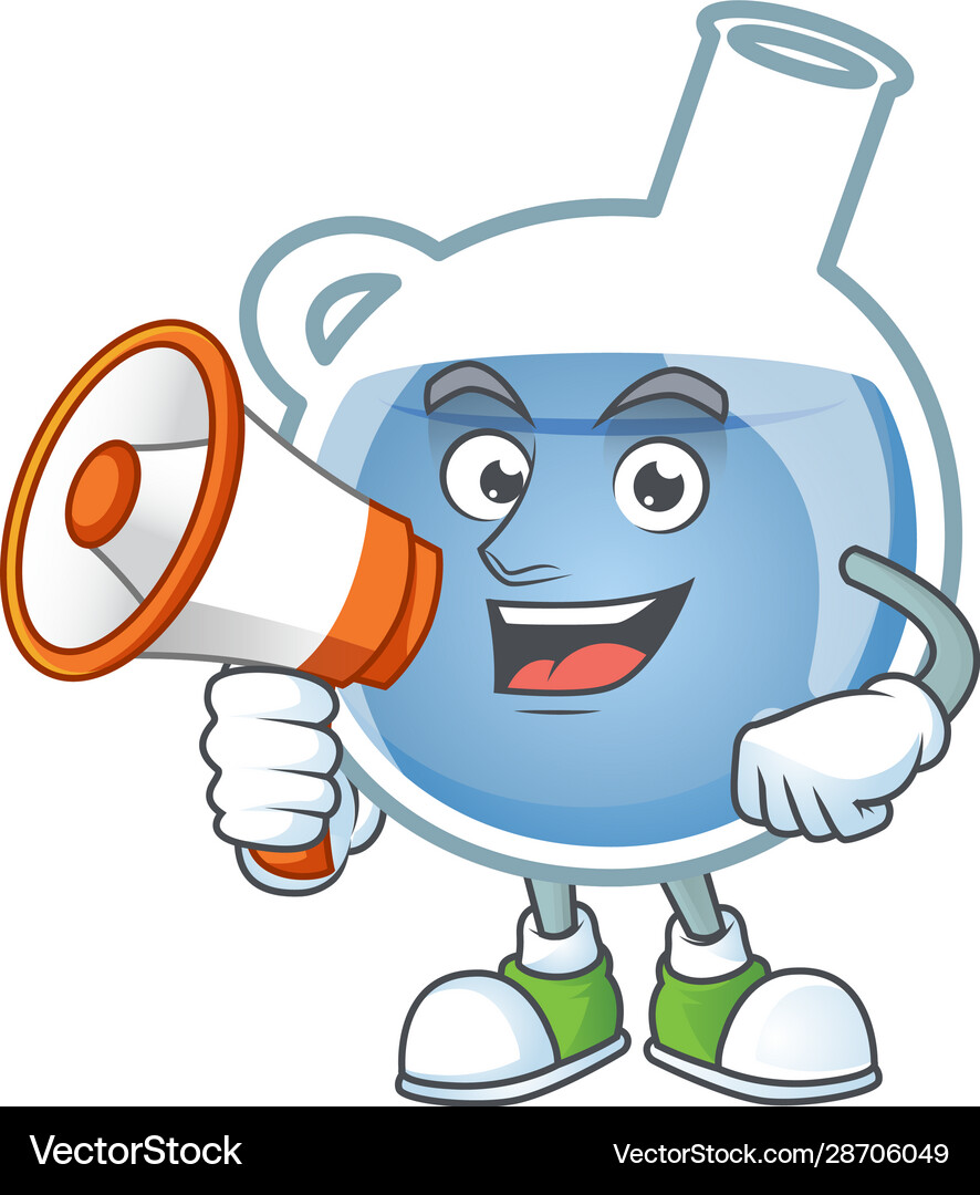 Cool cartoon character blue potion holding a Vector Image