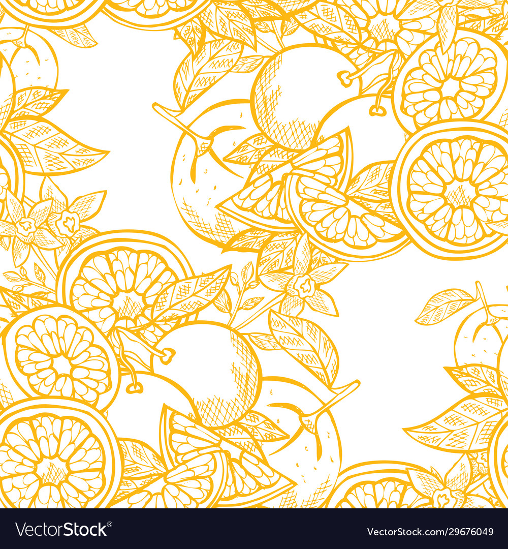 Fruit seamless pattern Royalty Free Vector Image