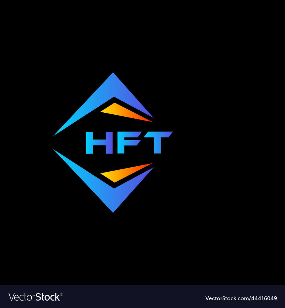 Hft abstract technology logo design on black Vector Image