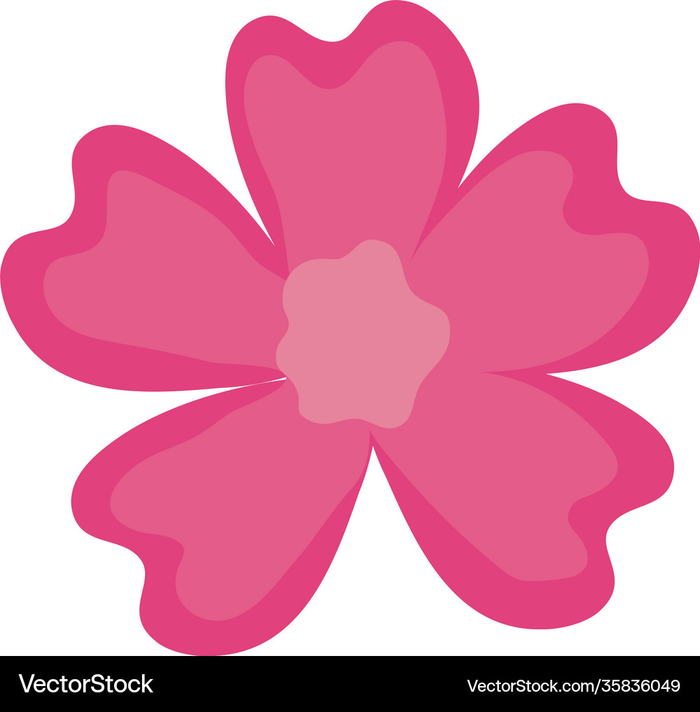 Tropical flower icon colorful design Royalty Free Vector