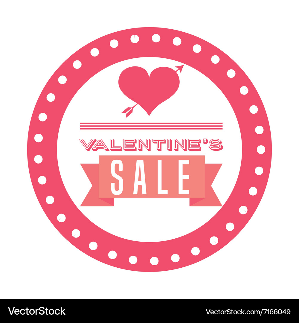 Valentines sale design Royalty Free Vector Image