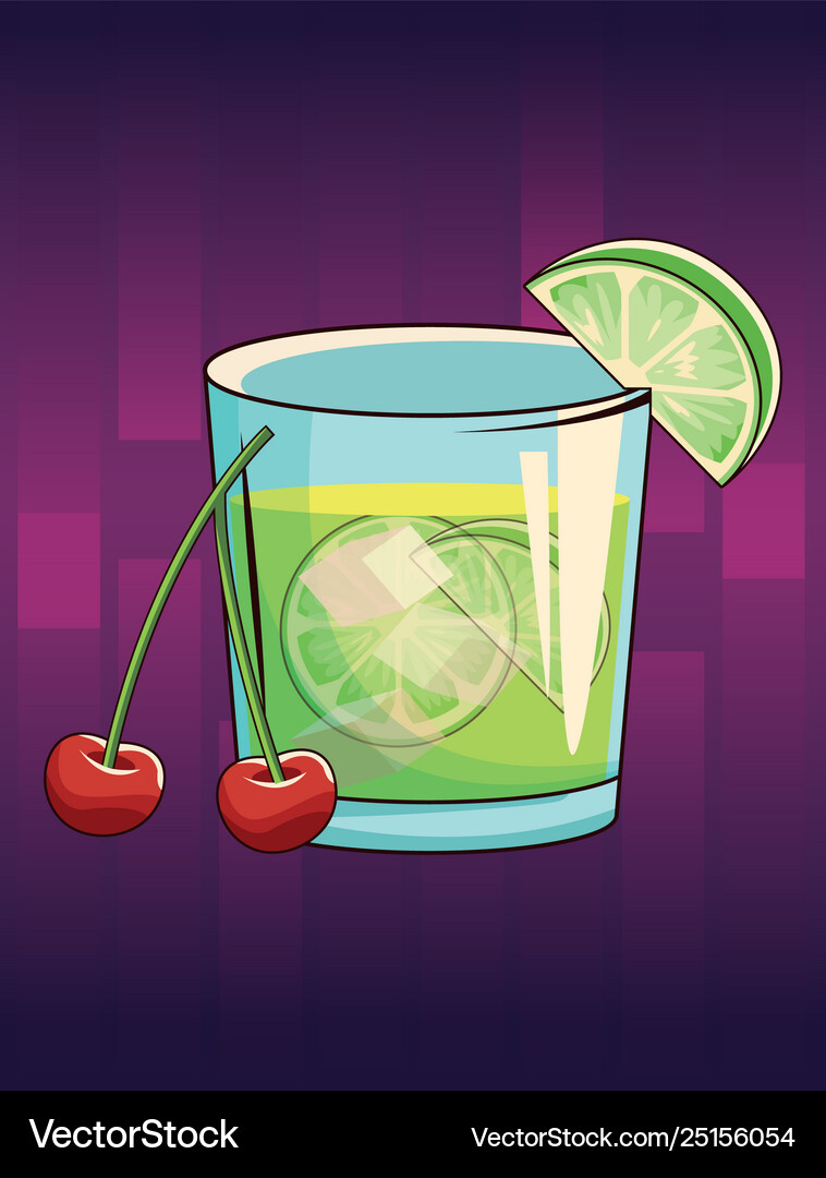 Alcoholic drink beverage cartoon Royalty Free Vector Image