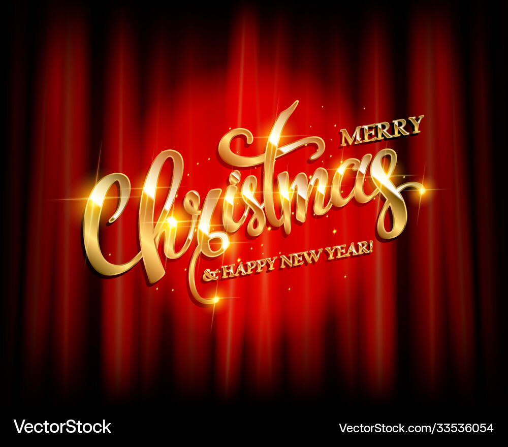 Christmas party retro poster design Royalty Free Vector