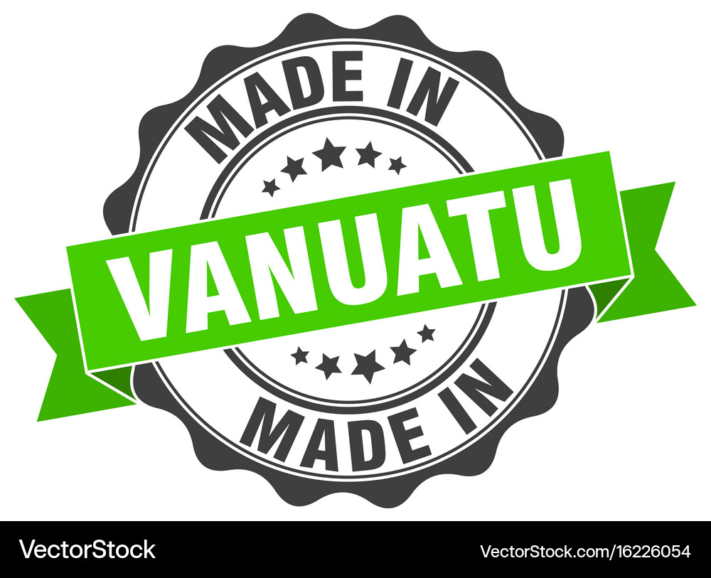 Made in vanuatu round seal Royalty Free Vector Image