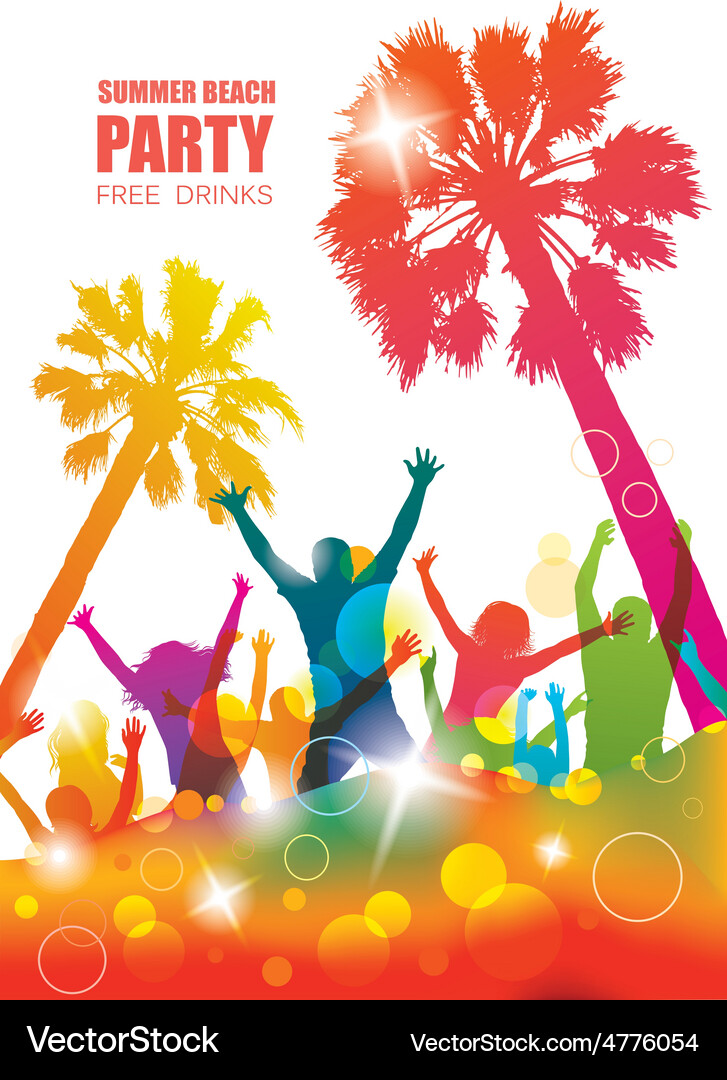 Party background with happy young people Vector Image
