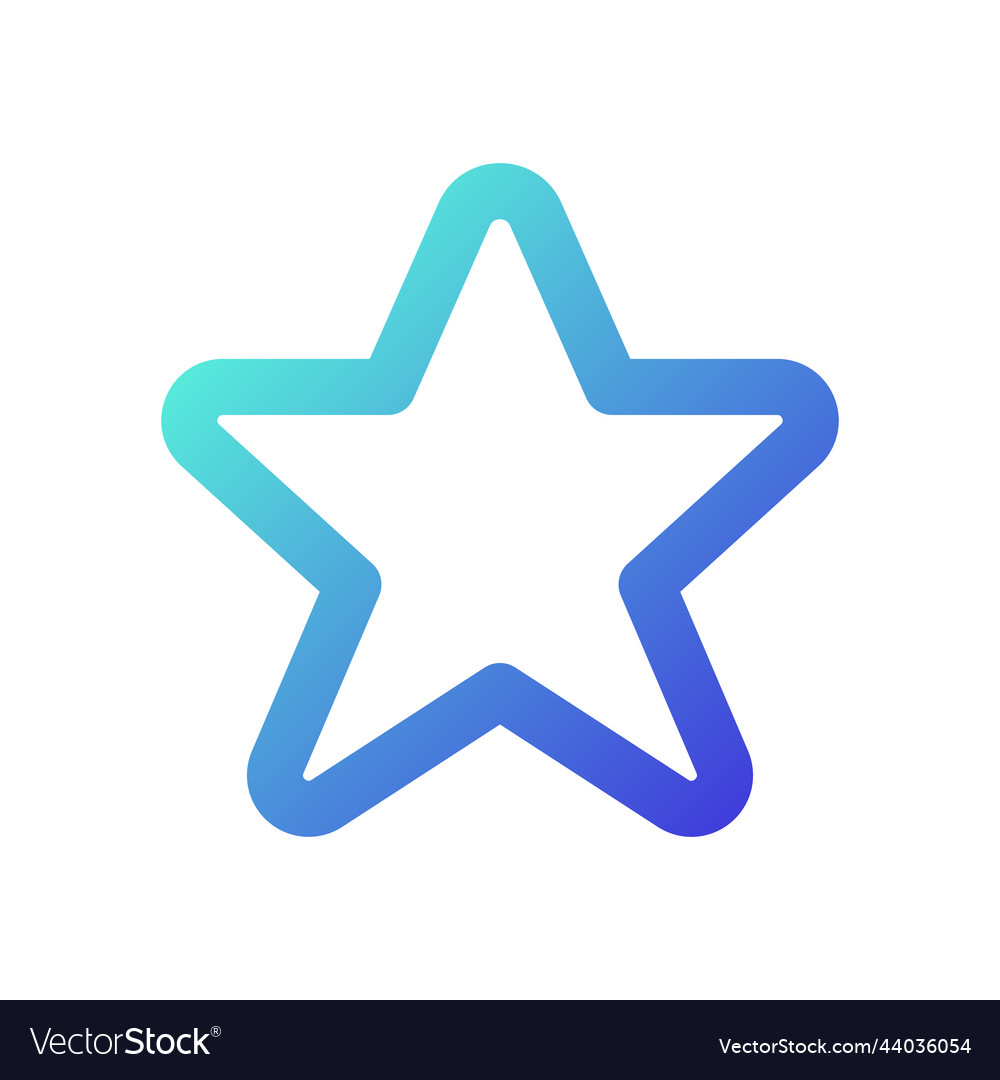 Star pixel perfect gradient linear ui icon Vector Image
