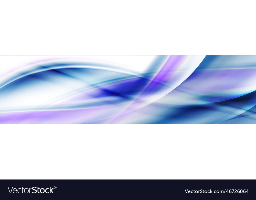 Abstract shiny blue purple waves banner design Vector Image