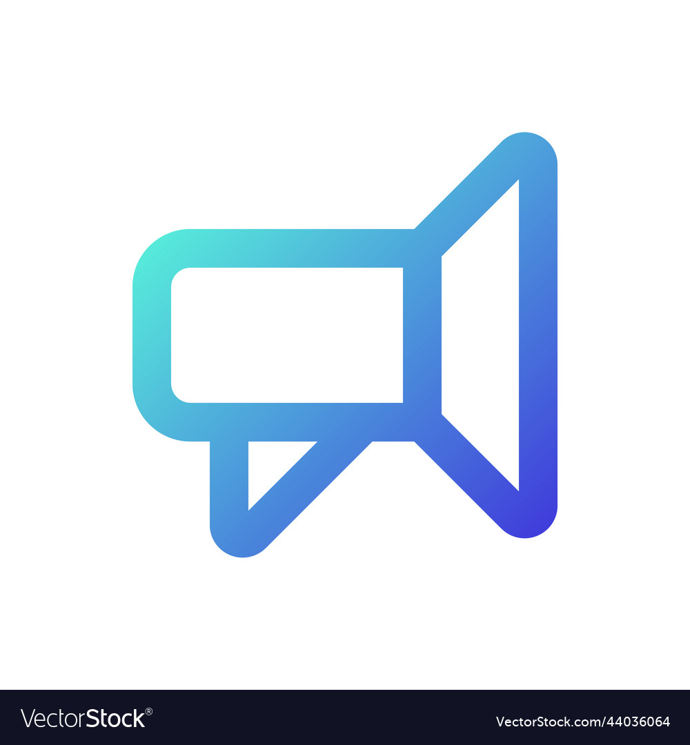 Bullhorn pixel perfect gradient linear ui icon Vector Image Bullhorn pixel perfect gradient linear ui icon Vector Image