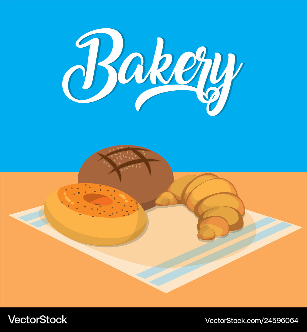 Delicious bakery concept Royalty Free Vector Image