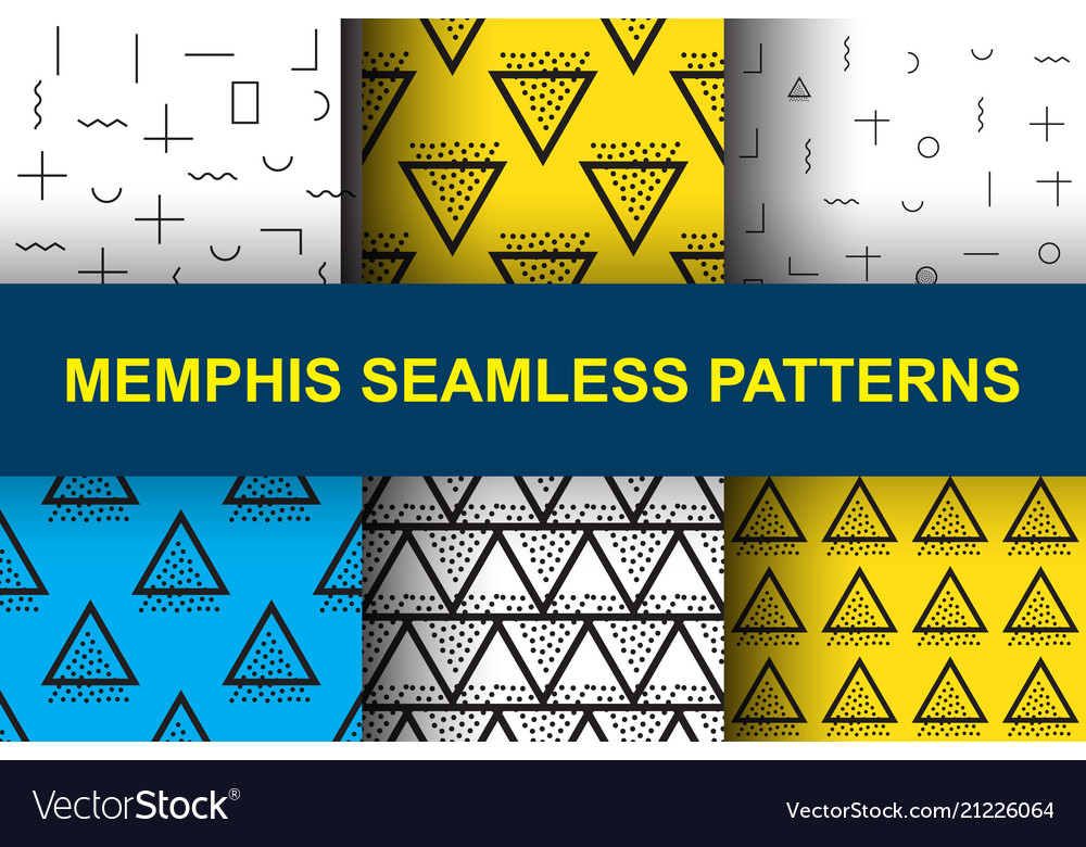 Memphis seamless pattern Royalty Free Vector Image