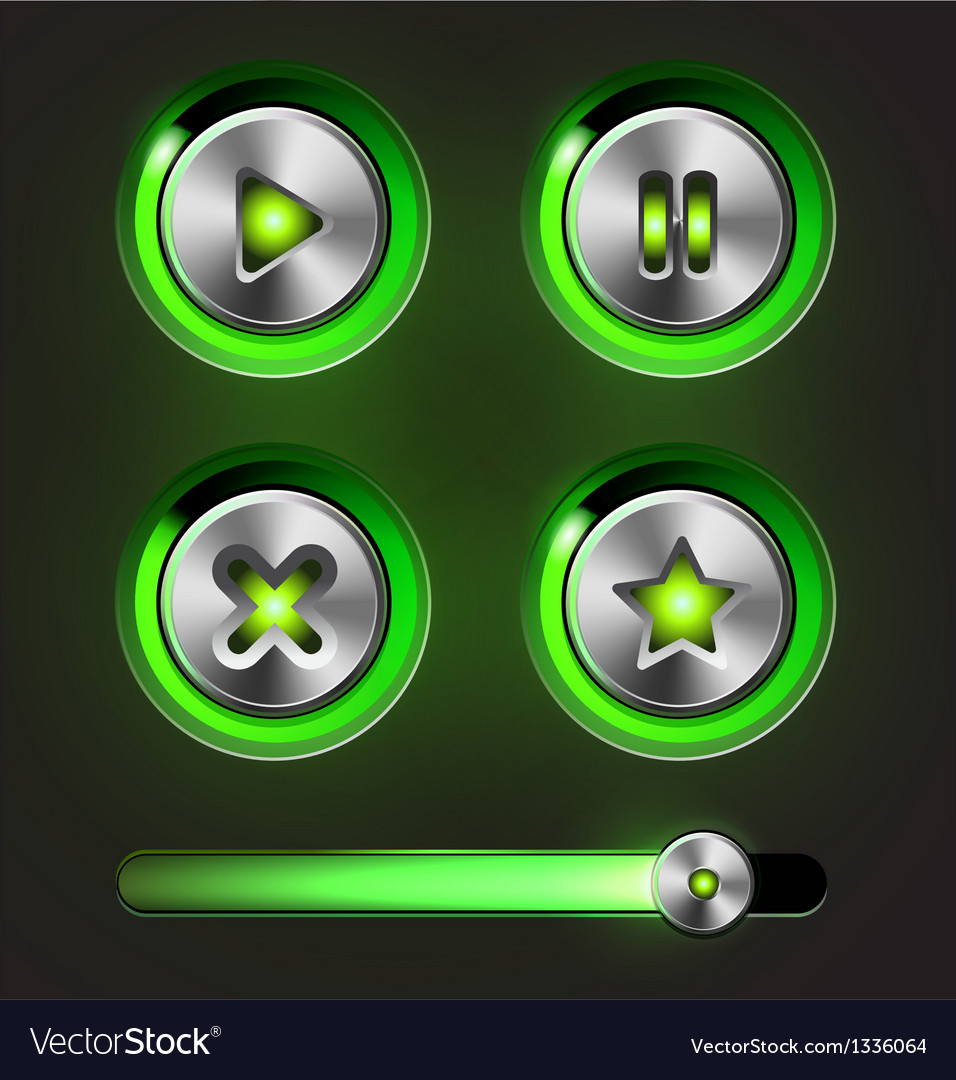 Set of media player elements Royalty Free Vector Image