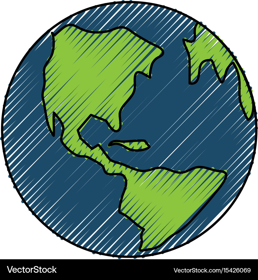 Isolated earth planet Royalty Free Vector Image