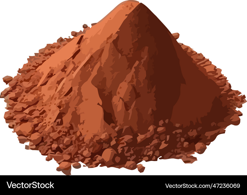 Powder chocolate food Royalty Free Vector Image
