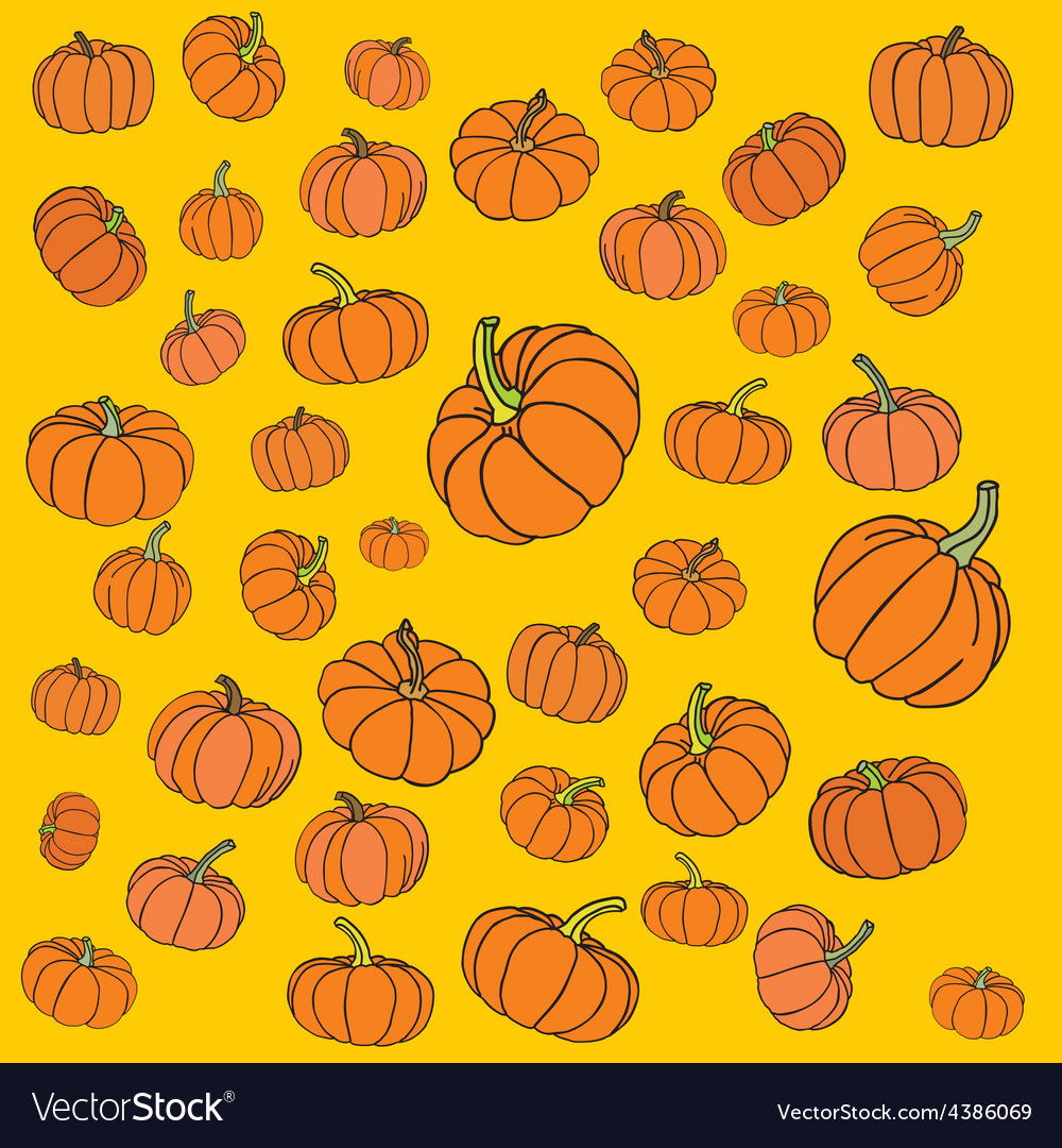 Pumpkin pattern Royalty Free Vector Image - VectorStock