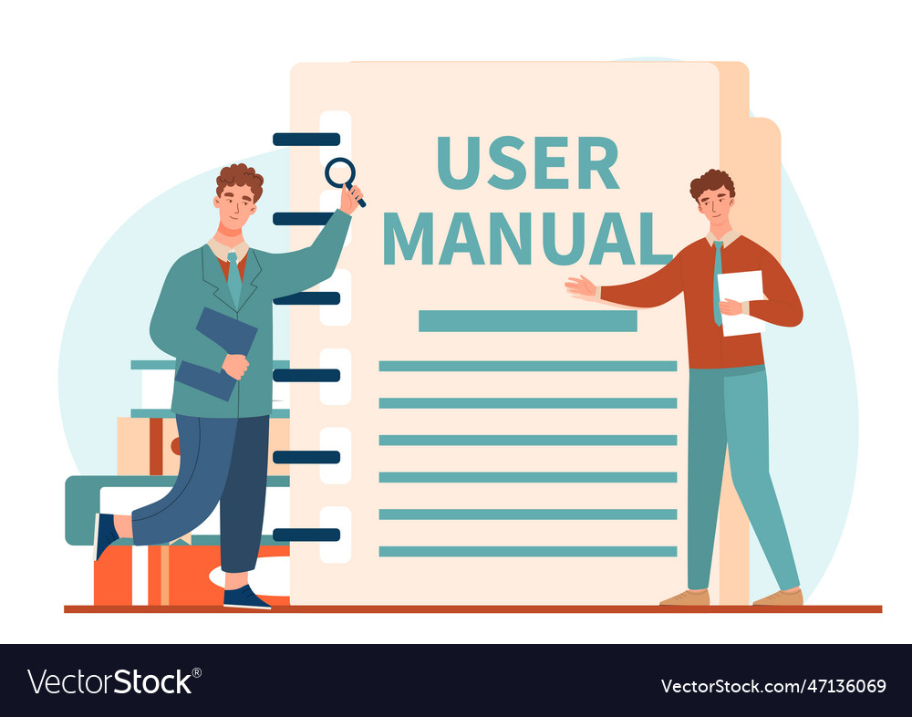 User manual concept Royalty Free Vector Image - VectorStock User manual concept Royalty Free Vector Image - VectorStock